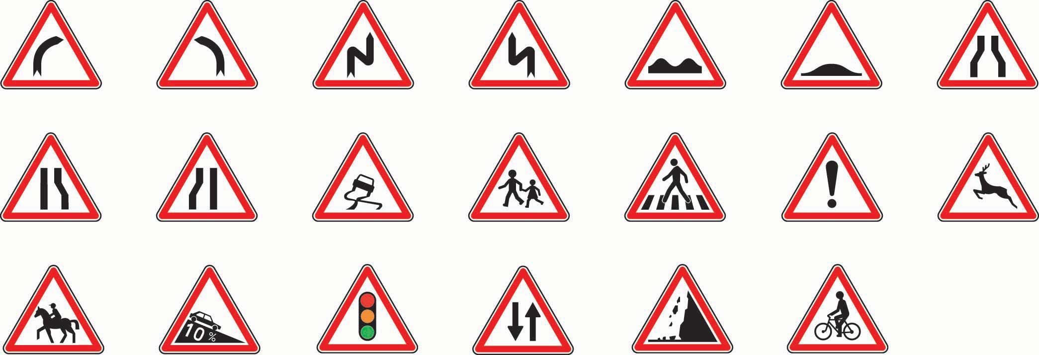 SIGNAUX DE DANGER DE TYPE A